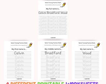 Pre-k Custom Name Tracing Worksheet | Name Trace Printable ...