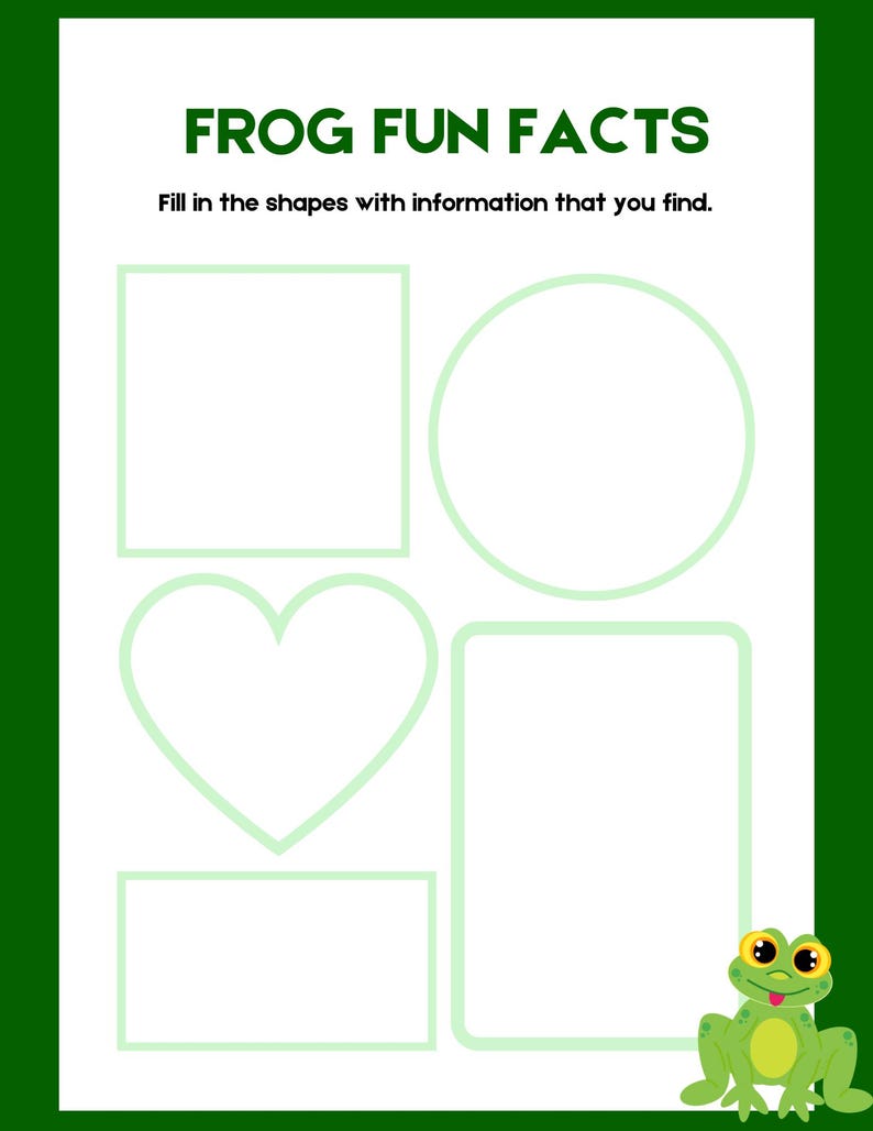 The Wonderful World of Research: Frog Edition, All About Frogs. Forest ...