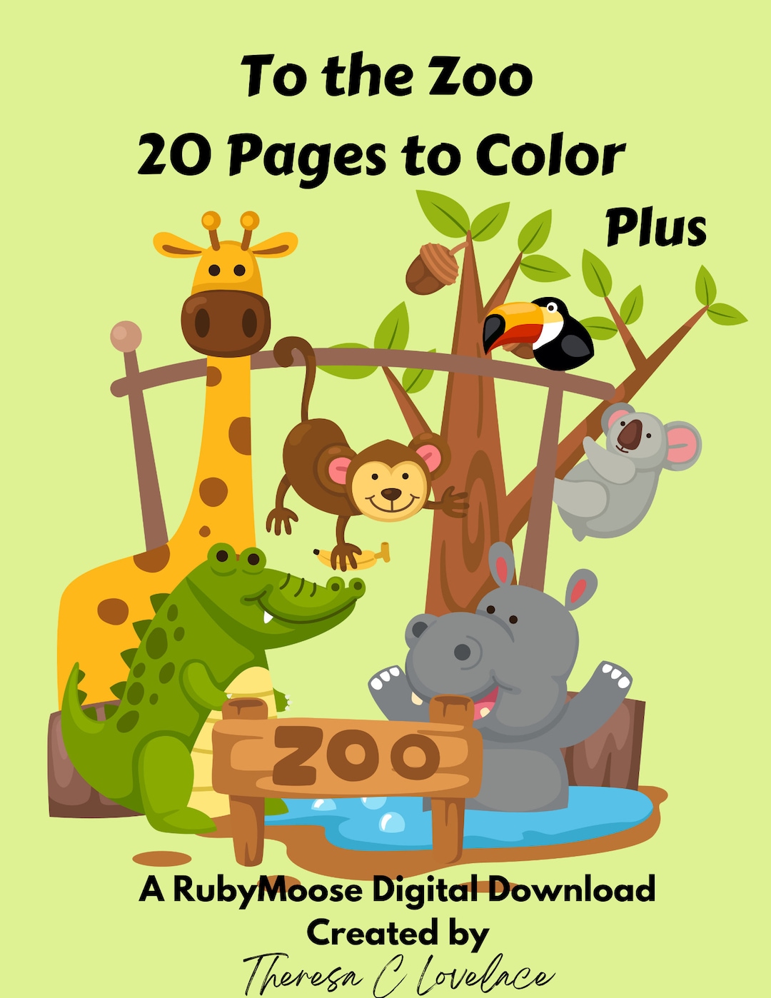 To the Zoo, 20 Coloring Pages Plus/zoo Animals/zoo Animals to Color/a ...