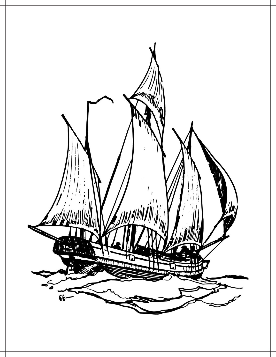Ship Ahoy, 15 Coloring Pages of Boats and Ships Plus/ships to Color ...