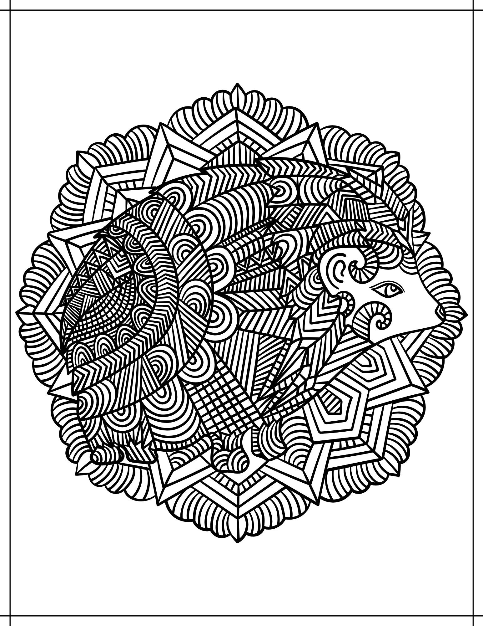 15 Mandala Animals to Color/mandala Animals Coloring Pages (for Teens ...