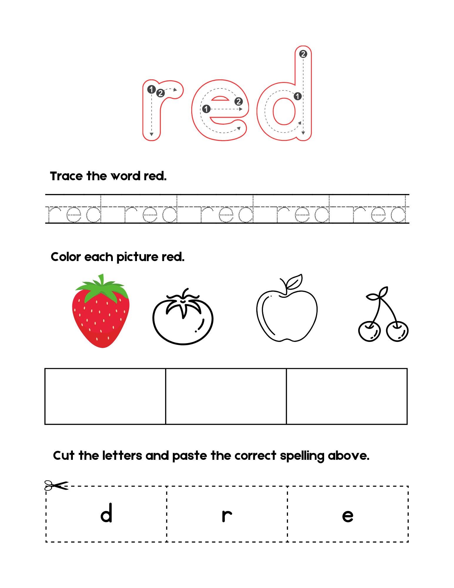 Fun With Colors, Coloring Practice Pages, I Know My Colors, Digital ...