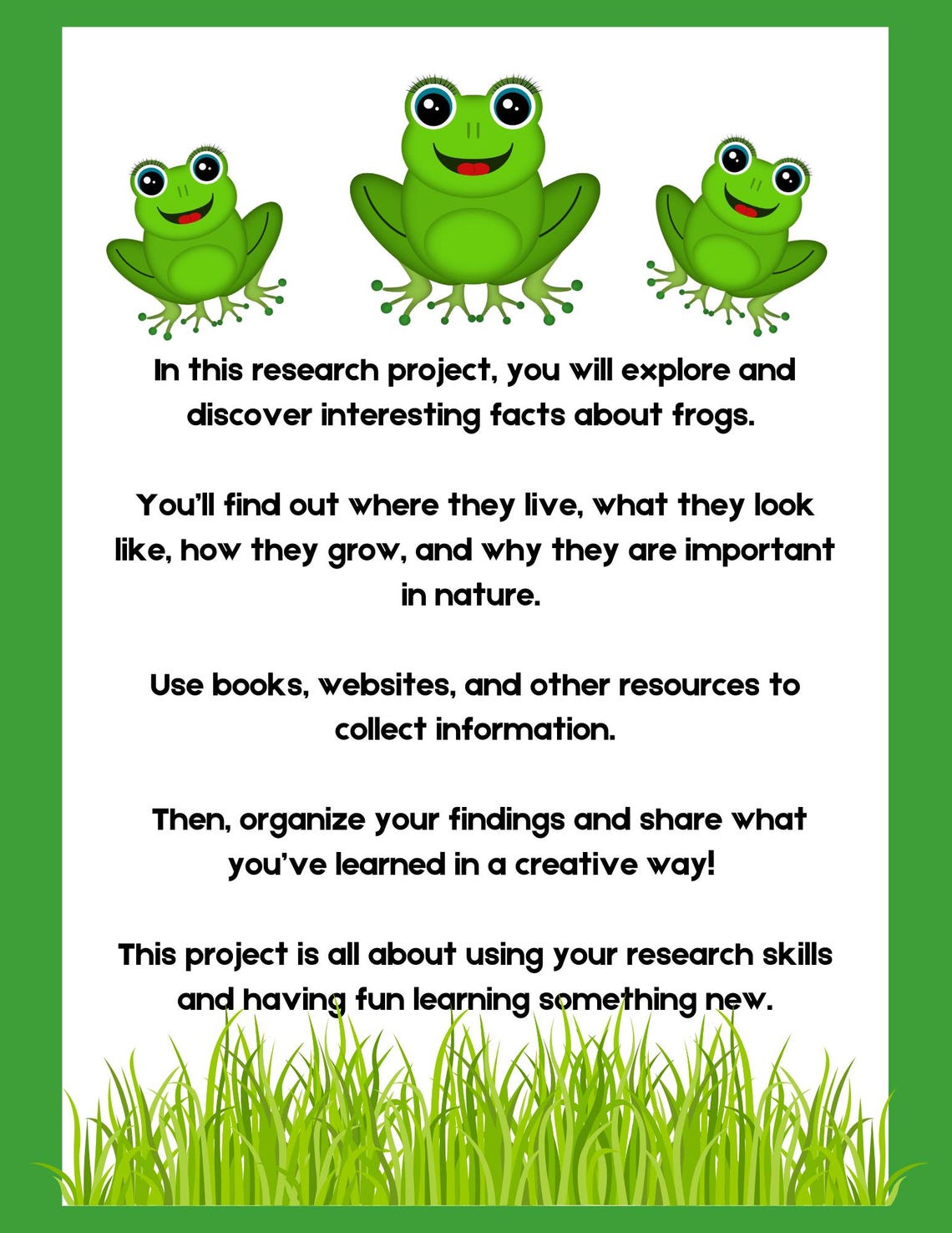 The Wonderful World of Research: Frog Edition, All About Frogs. Forest ...