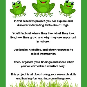 The Wonderful World of Research: Frog Edition, All About Frogs. Forest ...