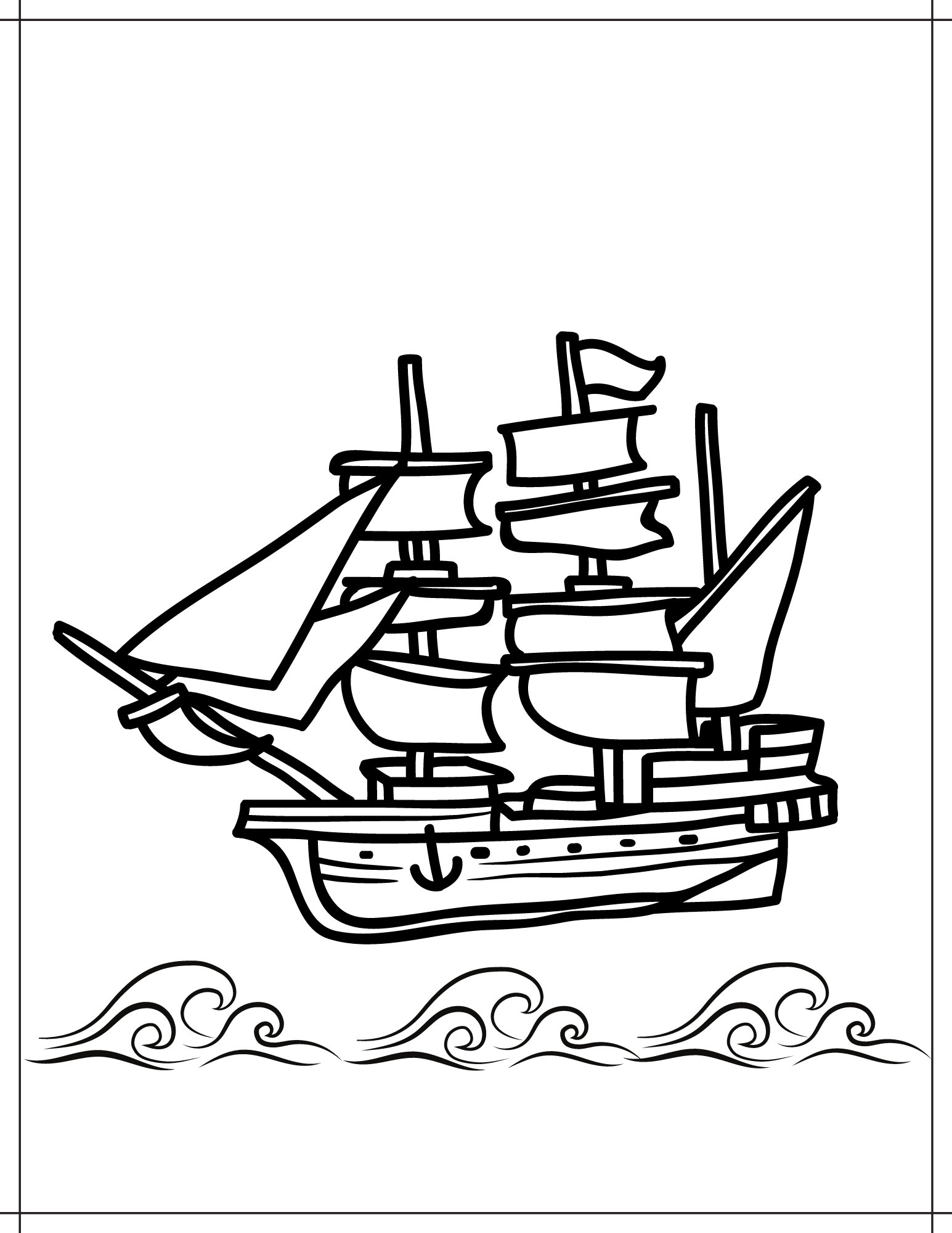 Ship Ahoy, 15 Coloring Pages of Boats and Ships Plus/ships to Color ...