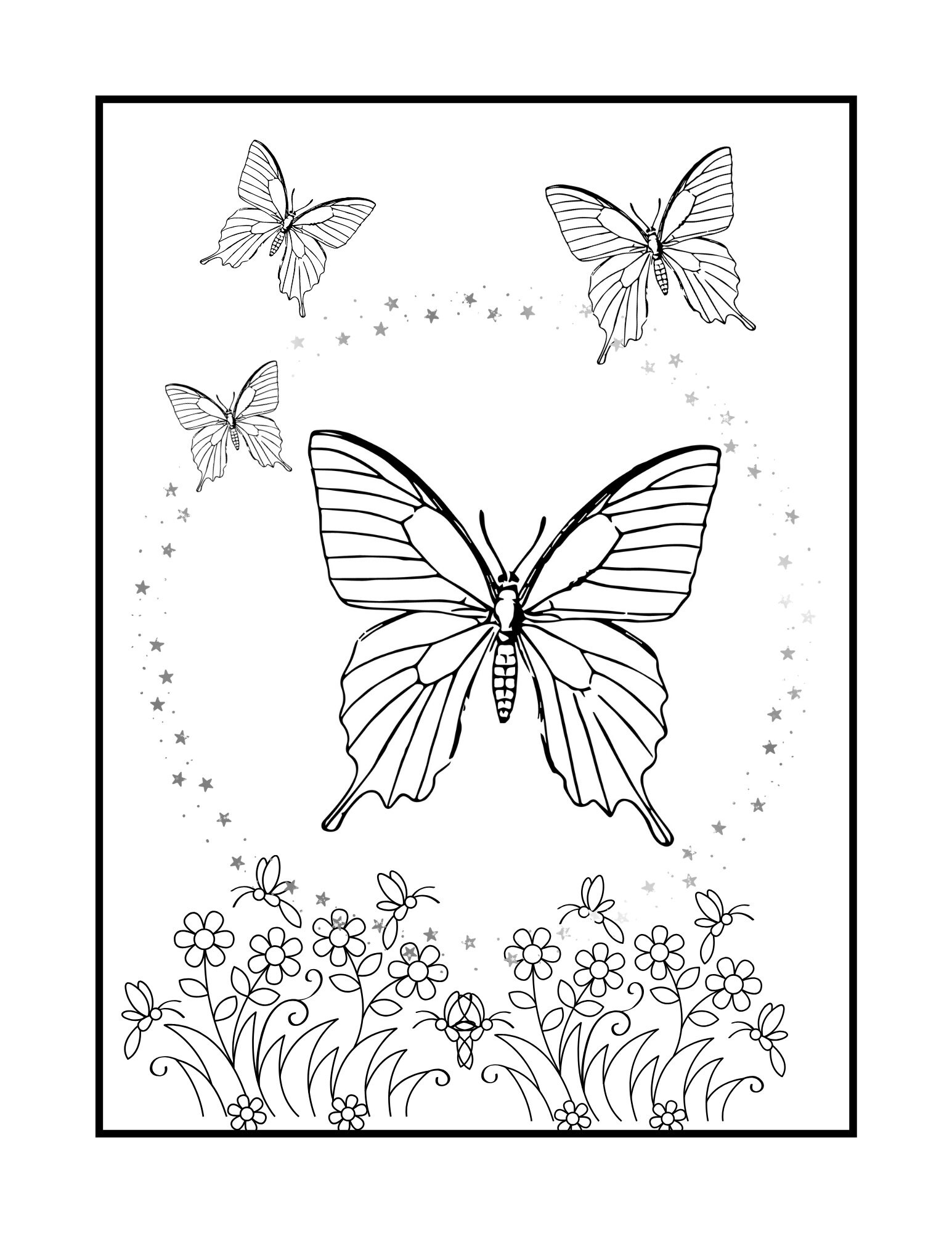 Beautiful Butterflies, 15 Coloring Pages Plus/butterflies/butterflies ...
