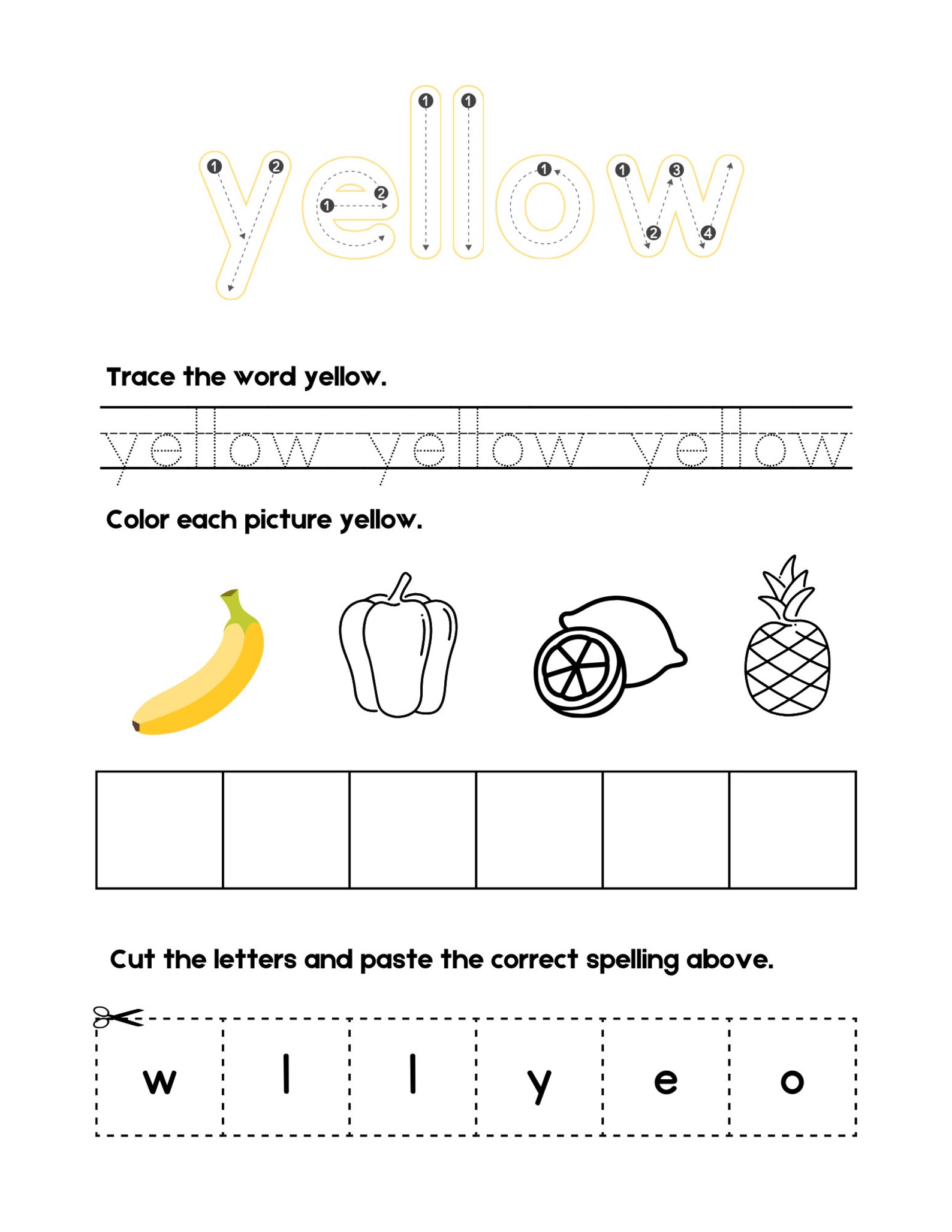 Fun With Colors, Coloring Practice Pages, I Know My Colors, Digital ...