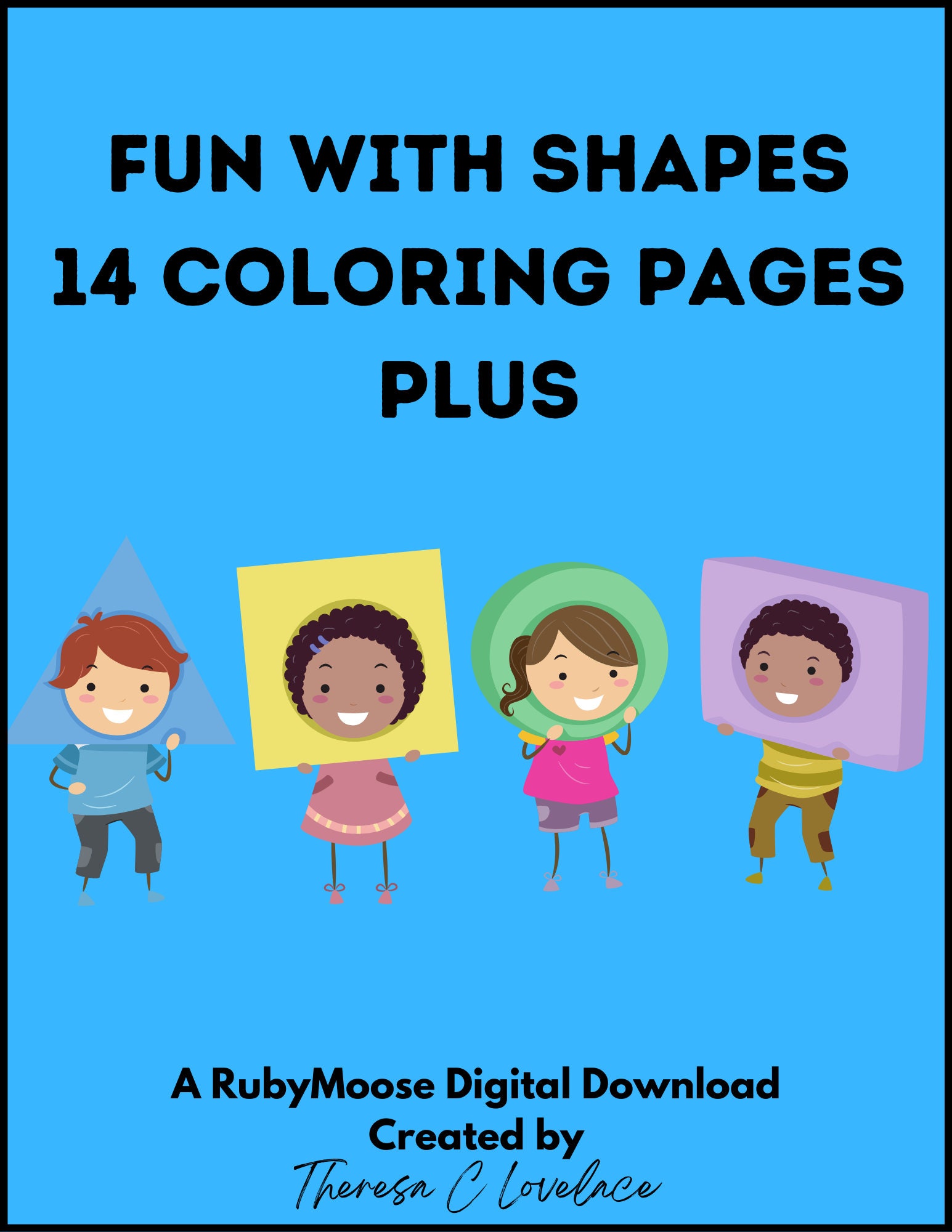 Fun With Shapes, 14 Coloring Pages Plus/fun Shapes to Color/learn Your ...