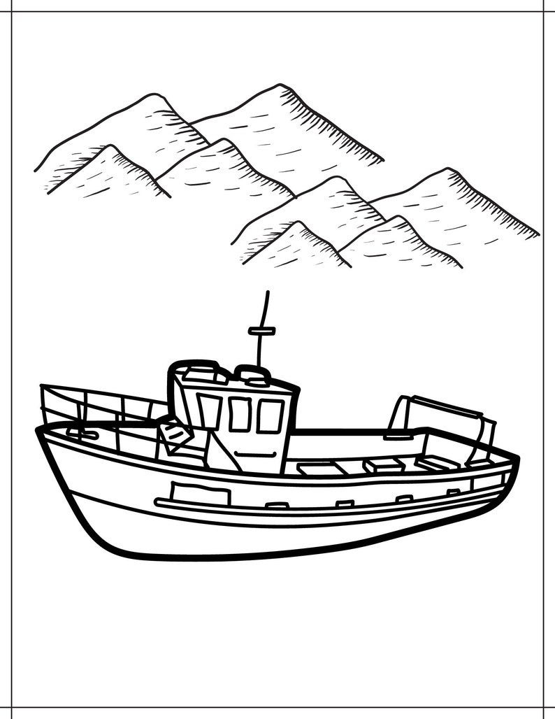 Ship Ahoy, 15 Coloring Pages of Boats and Ships Plus/ships to Color ...