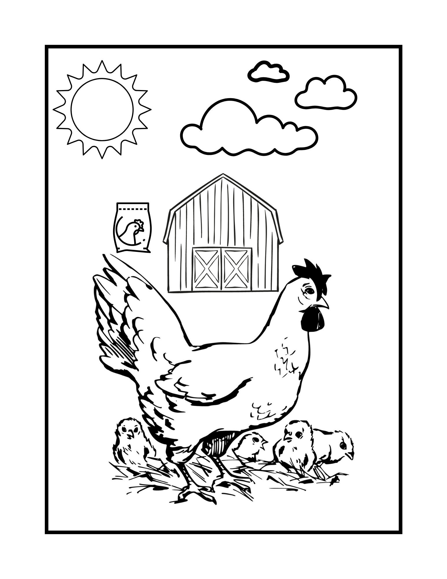 A Visit to the Farm, 15 Coloring Pages Plus/farm Animals/farm Animals ...