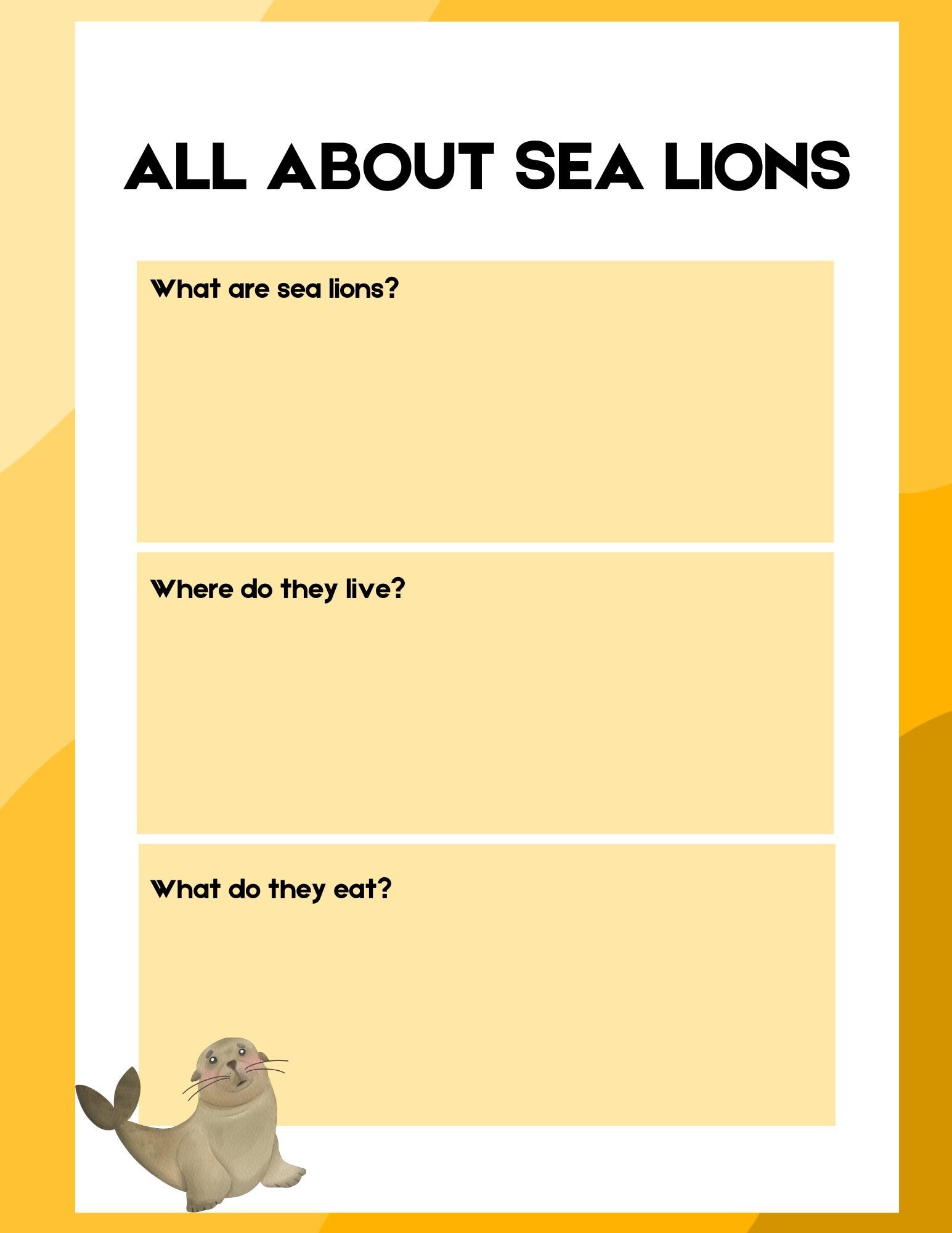 The Wonderful World of Research: Sea Lion Edition, All About Sea Lions ...
