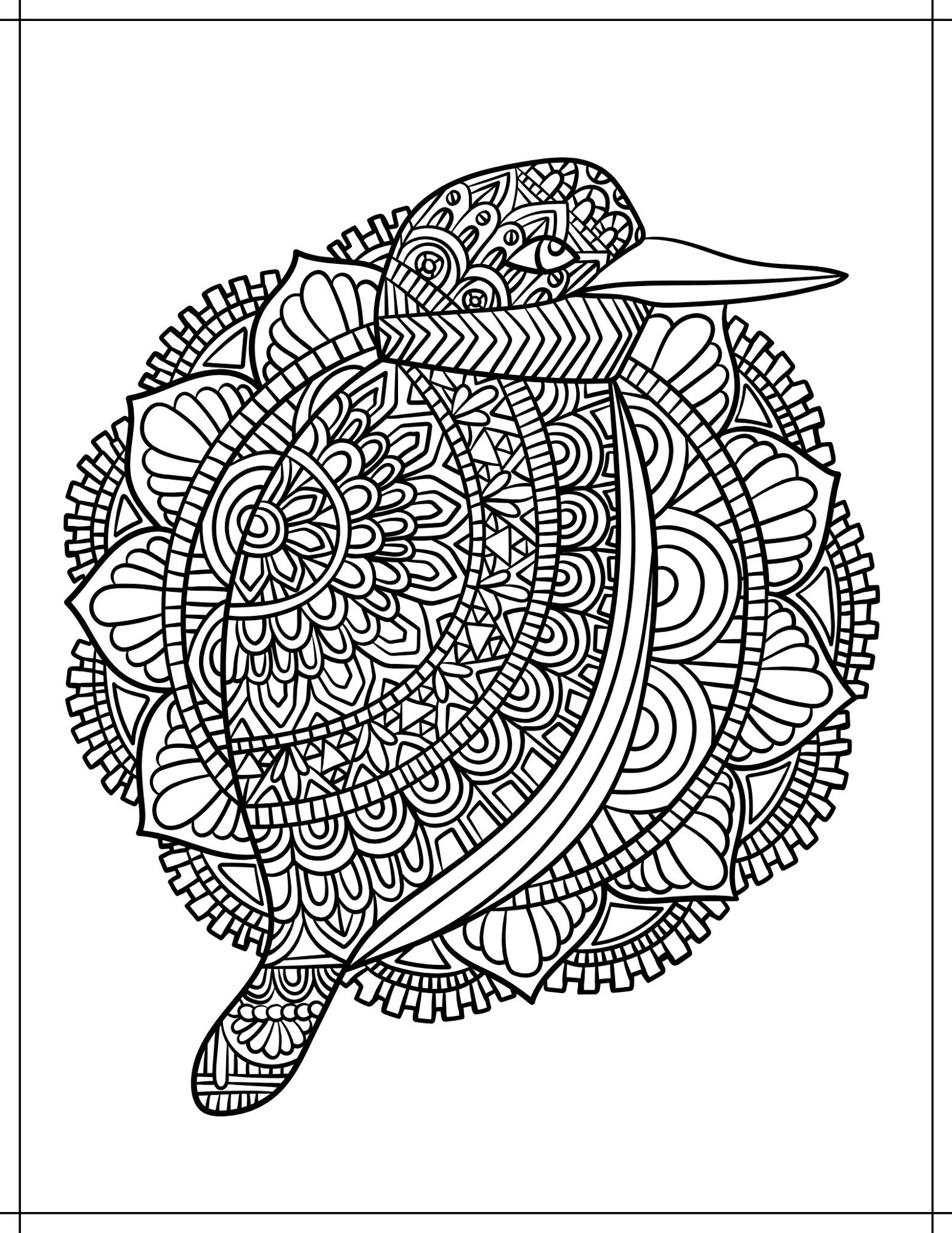 15 Mandala Animals to Color/mandala Animals Coloring Pages for Teens ...