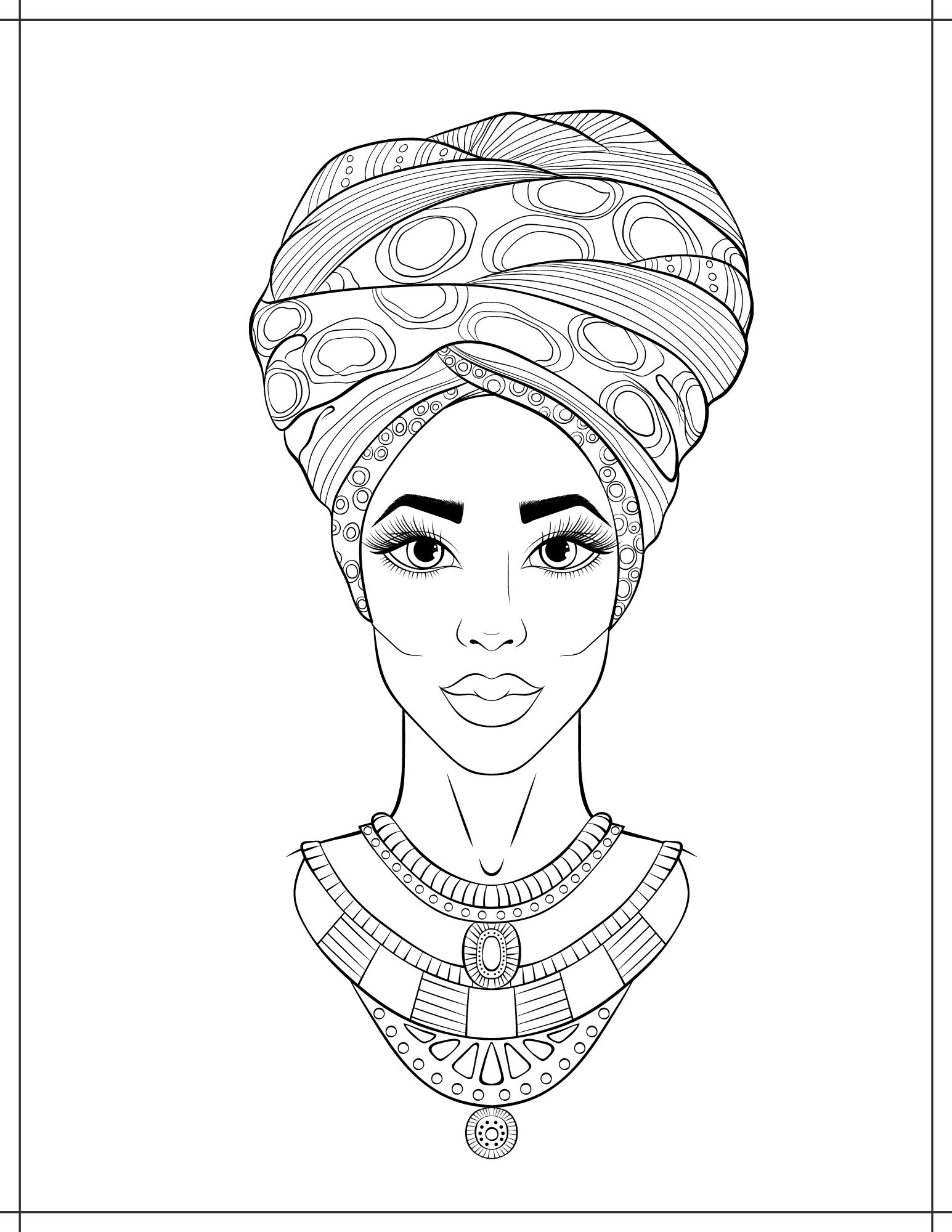 Hats and Wraps: 25 Coloring Pages PLUS, Sunday Hats, Head Wraps, Hats ...
