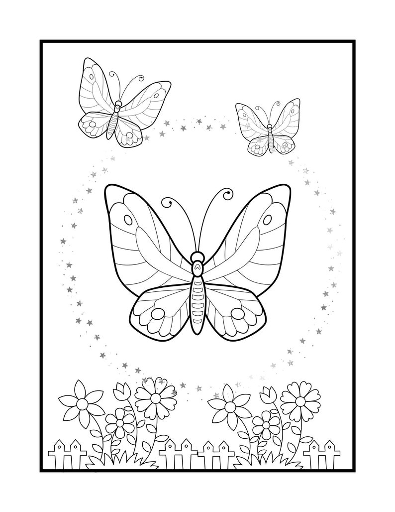 Beautiful Butterflies, 15 Coloring Pages Plus/butterflies/butterflies ...
