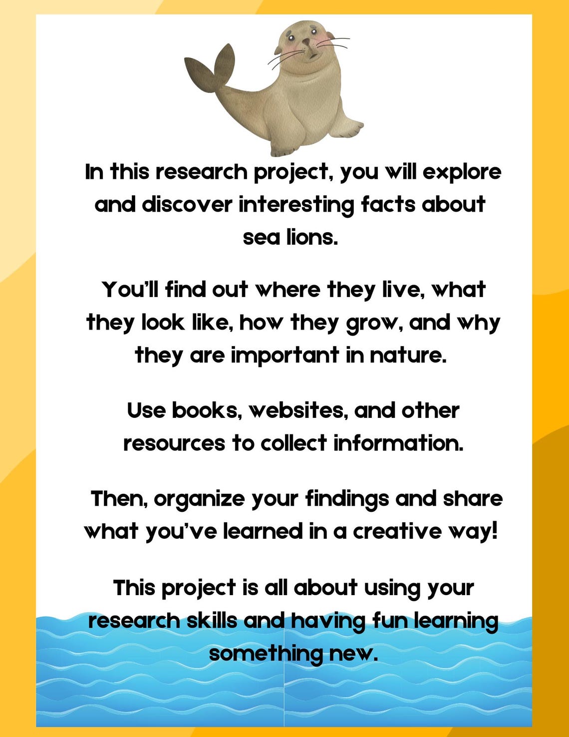 The Wonderful World of Research: Sea Lion Edition, All About Sea Lions ...