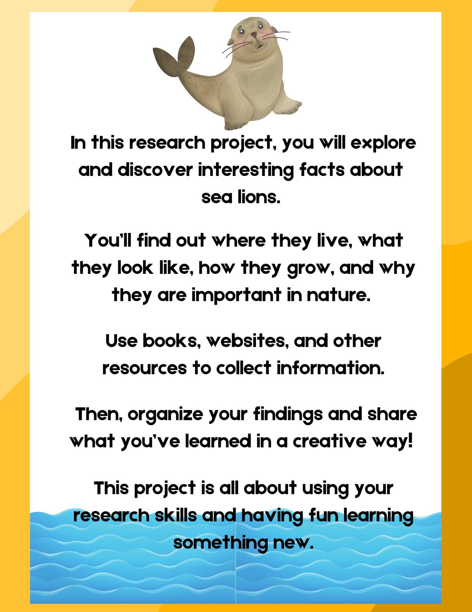 The Wonderful World of Research: Sea Lion Edition, All About Sea Lions ...