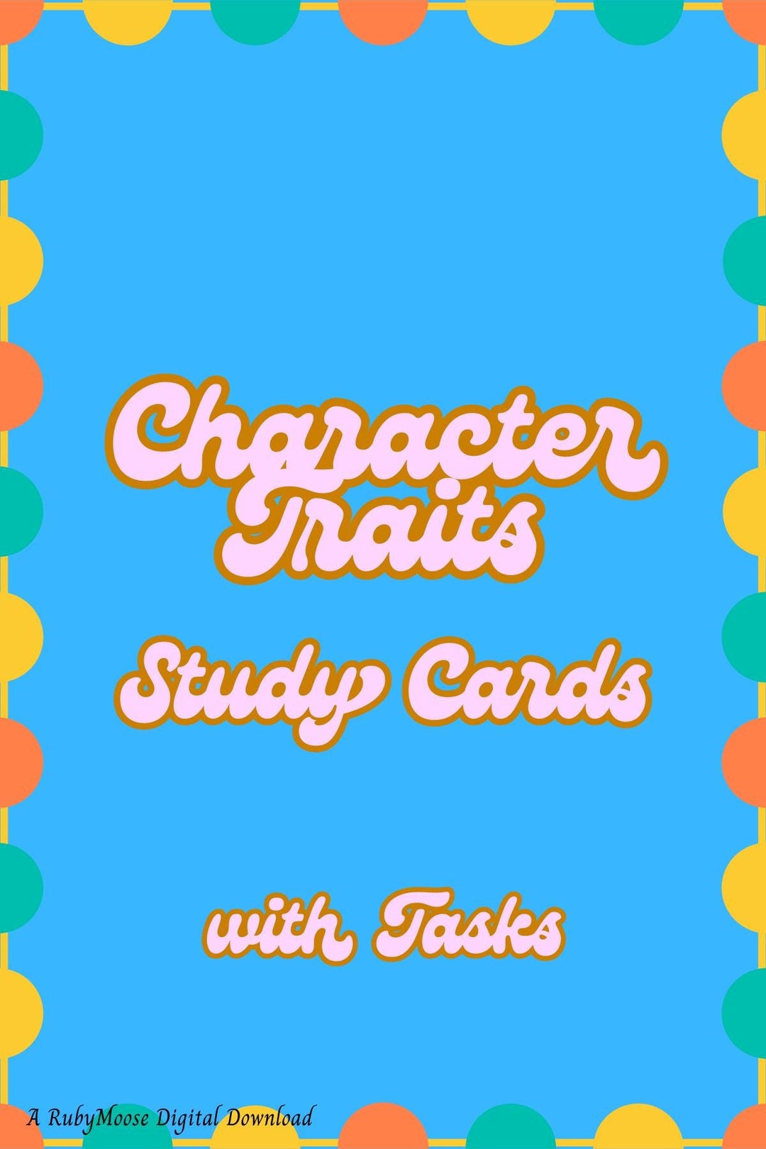 Character Traits Study Cards With Tasks - Etsy