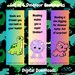Set of 6 Dinosaur Bookmarks, Dinosaur Bookmarks, Digital Bookmarks to ...