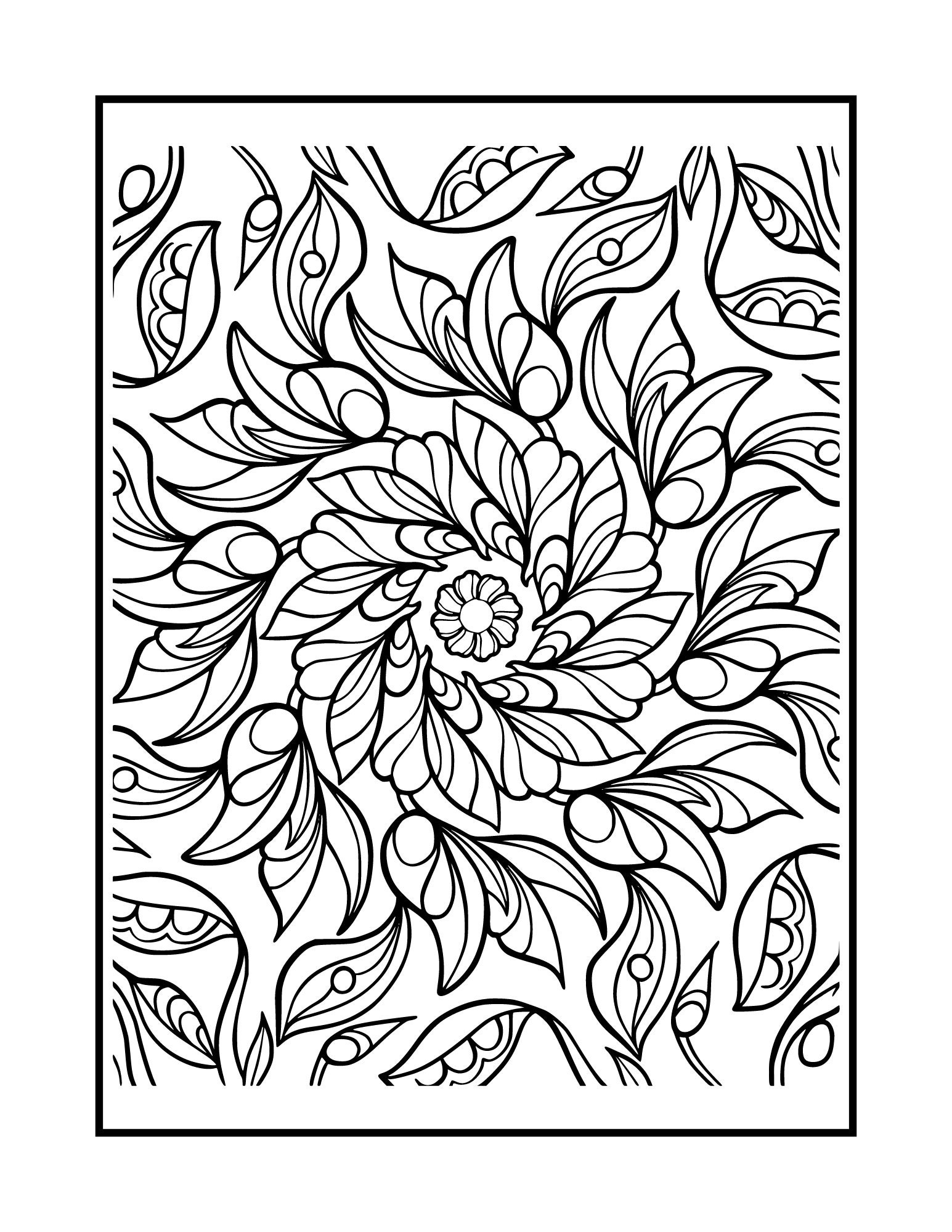 Fancy Flowers 24 Coloring Pages Plus/flowers to Color/beautiful Flowers ...