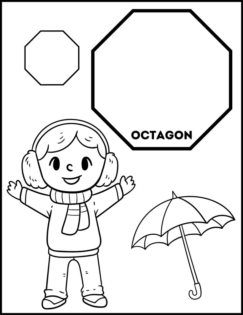 Fun With Shapes, 14 Coloring Pages Plus/fun Shapes to Color/learn Your ...