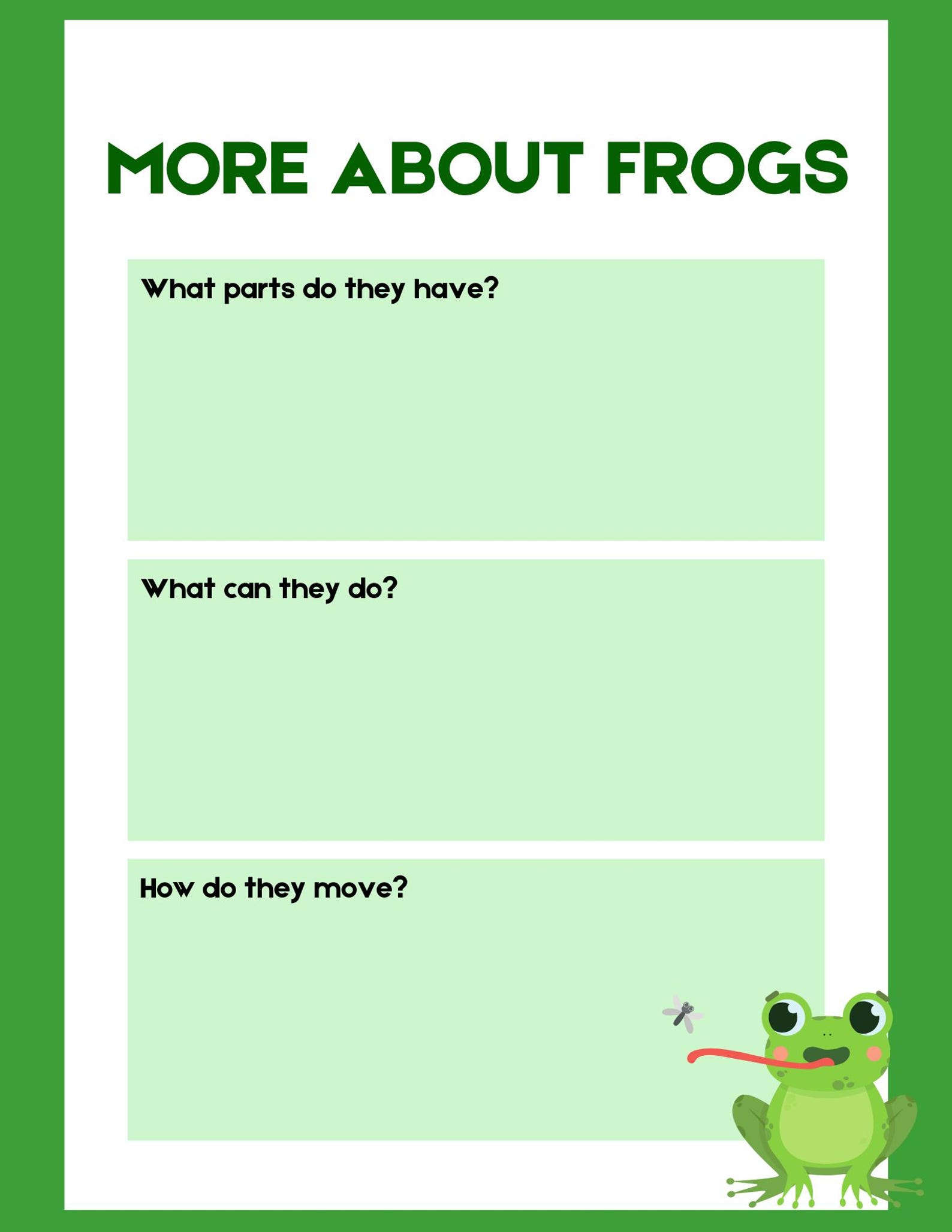 The Wonderful World of Research: Frog Edition, All About Frogs. Forest ...