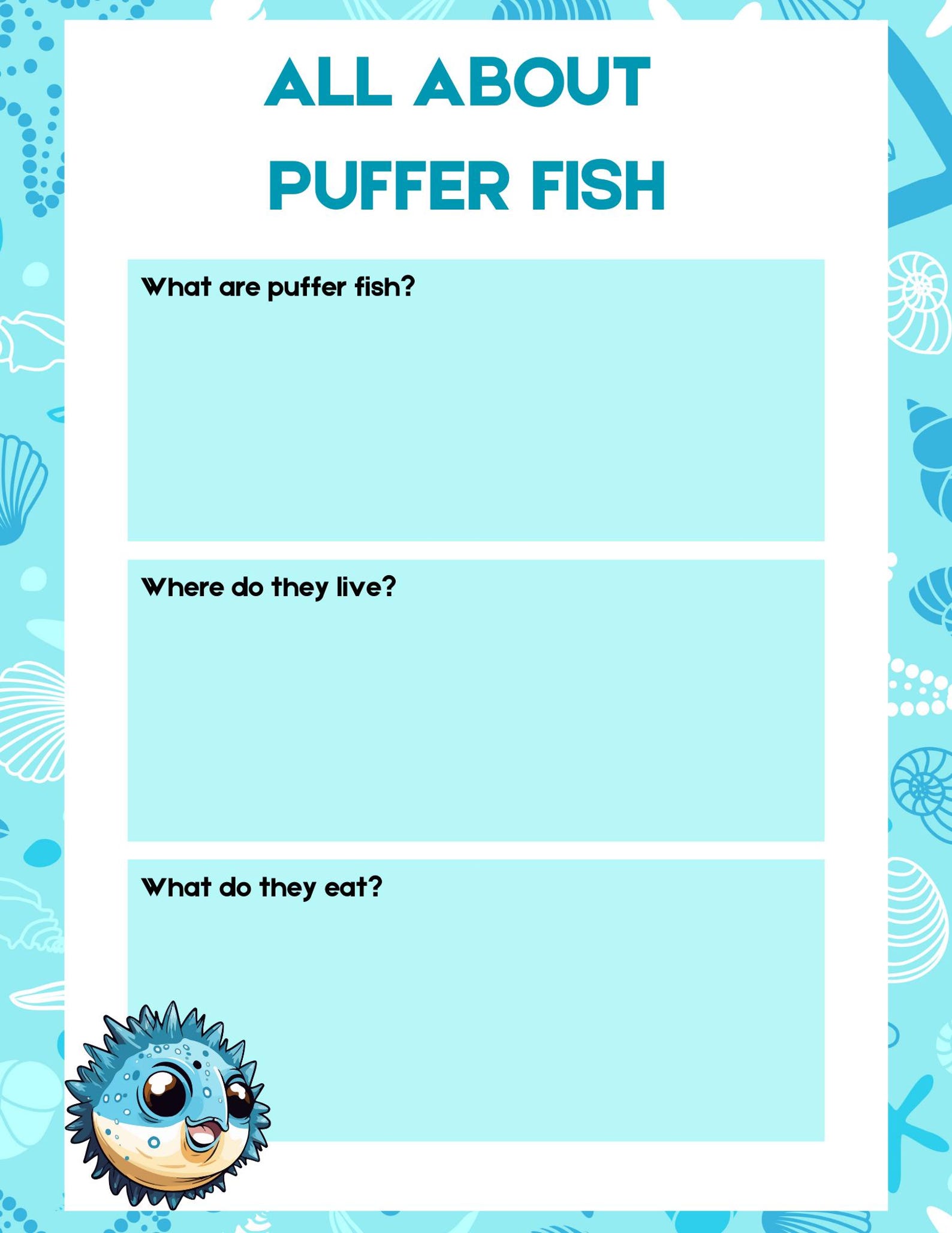 The Wonderful World of Research: Pufferfish Edition, All About ...
