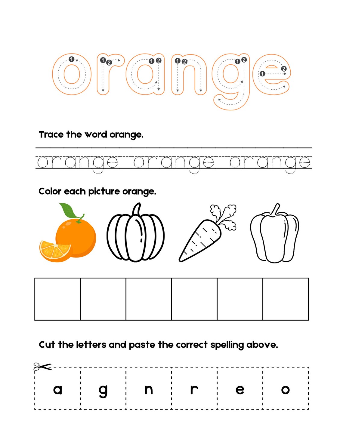 Fun With Colors, Coloring Practice Pages, I Know My Colors, Digital ...