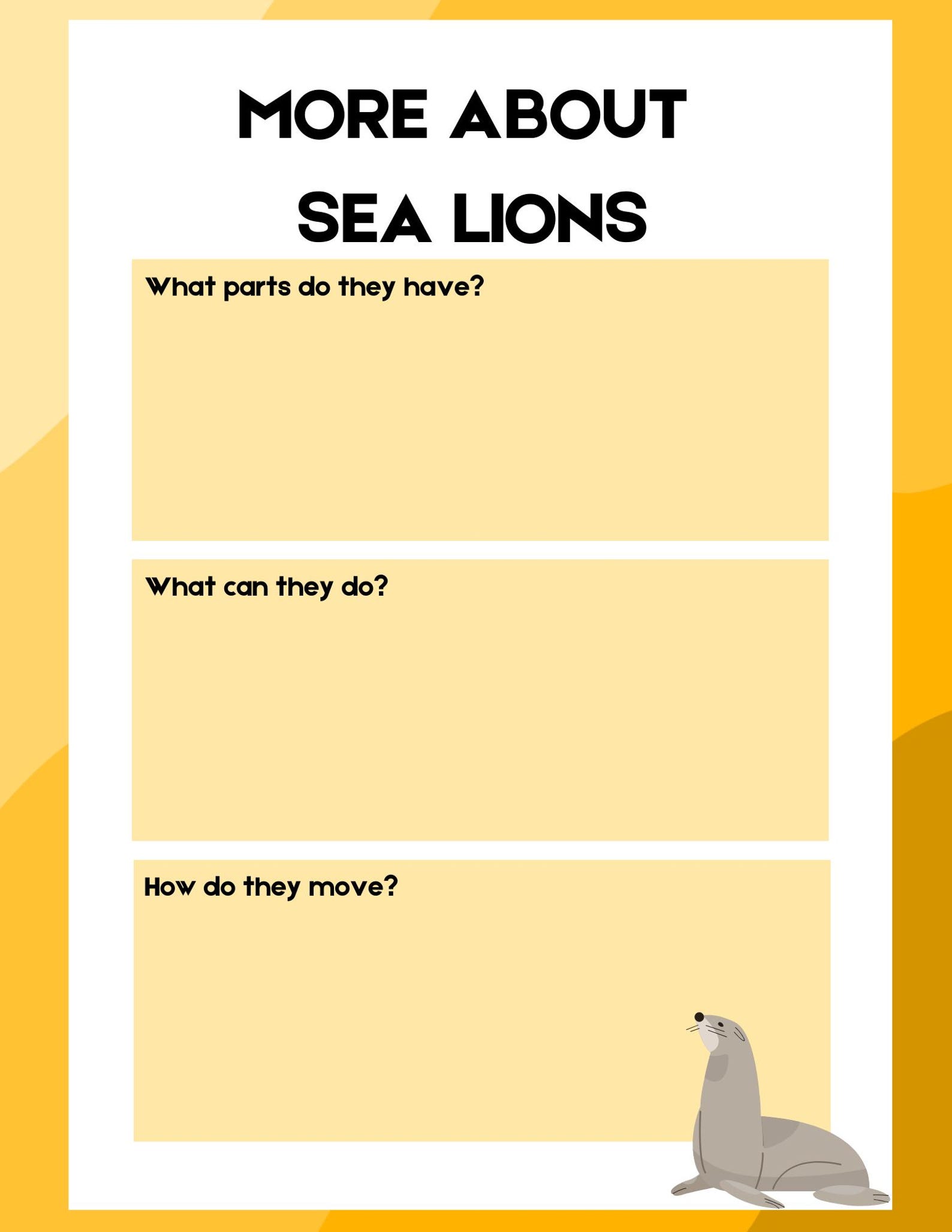 The Wonderful World of Research: Sea Lion Edition, All About Sea Lions ...