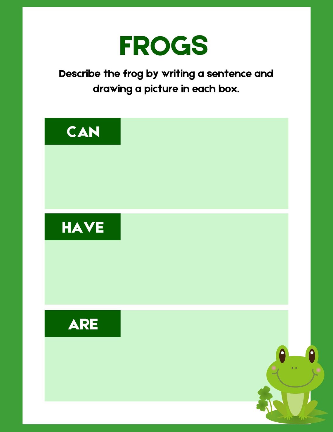 The Wonderful World of Research: Frog Edition, All About Frogs. Forest ...