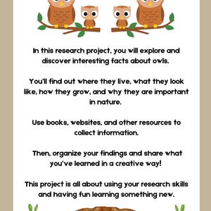 The Wonderful World of Research: Owl Edition, All About Owls, Owl ...