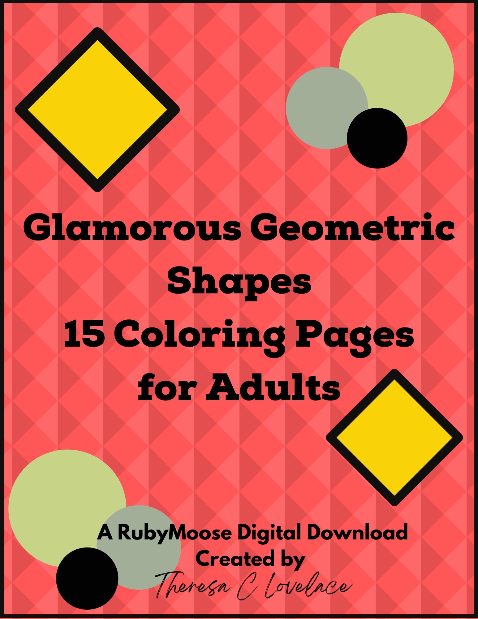 Geometric Shapes, 15 Coloring Pages for Teens and Adults - Etsy