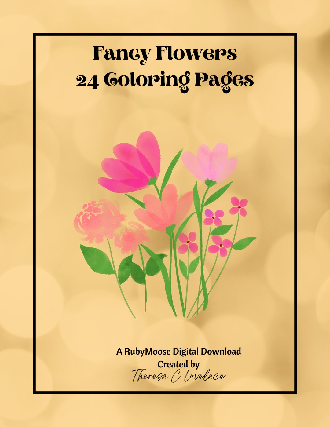 Fancy Flowers 24 Coloring Pages Plus/flowers to Color/beautiful Flowers ...