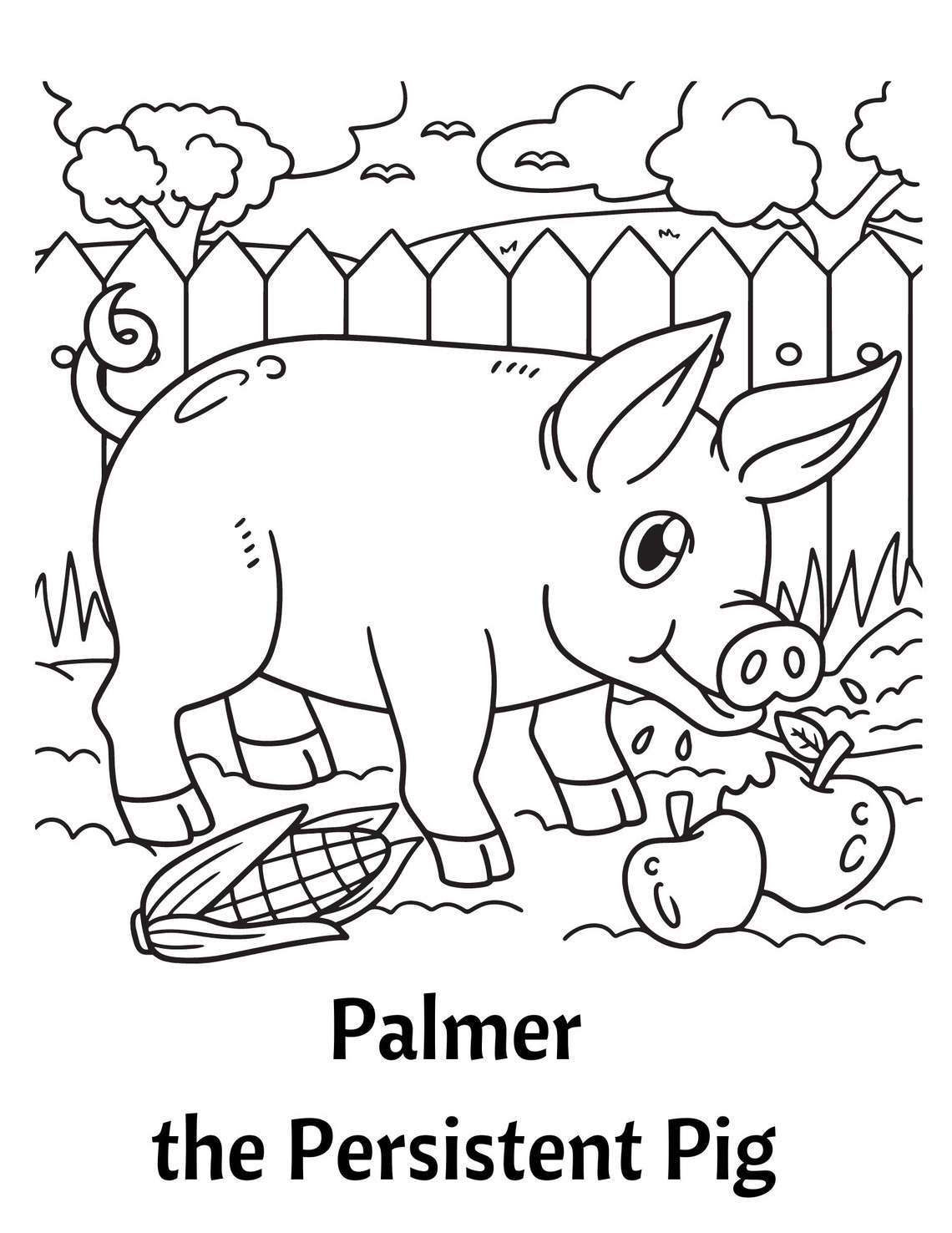 Cute Animal Friends Coloring Pages/printable Pages/farm and Sea Animals ...