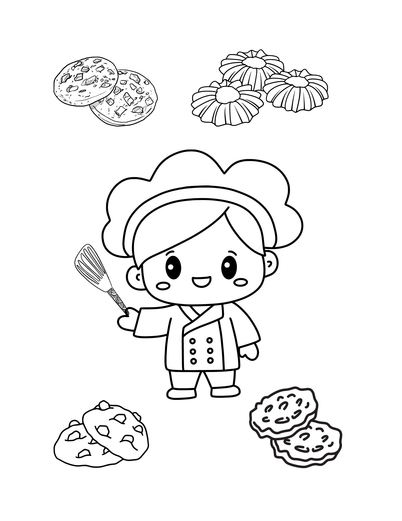 Baking is Fun: 20 Coloring Pages Plus, Sweet Treats Baking-themed ...