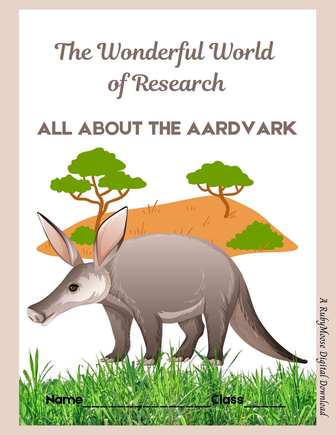 The Wonderful World of Research: Aardvark Edition, All About Aardvarks, Grassland Animals ...