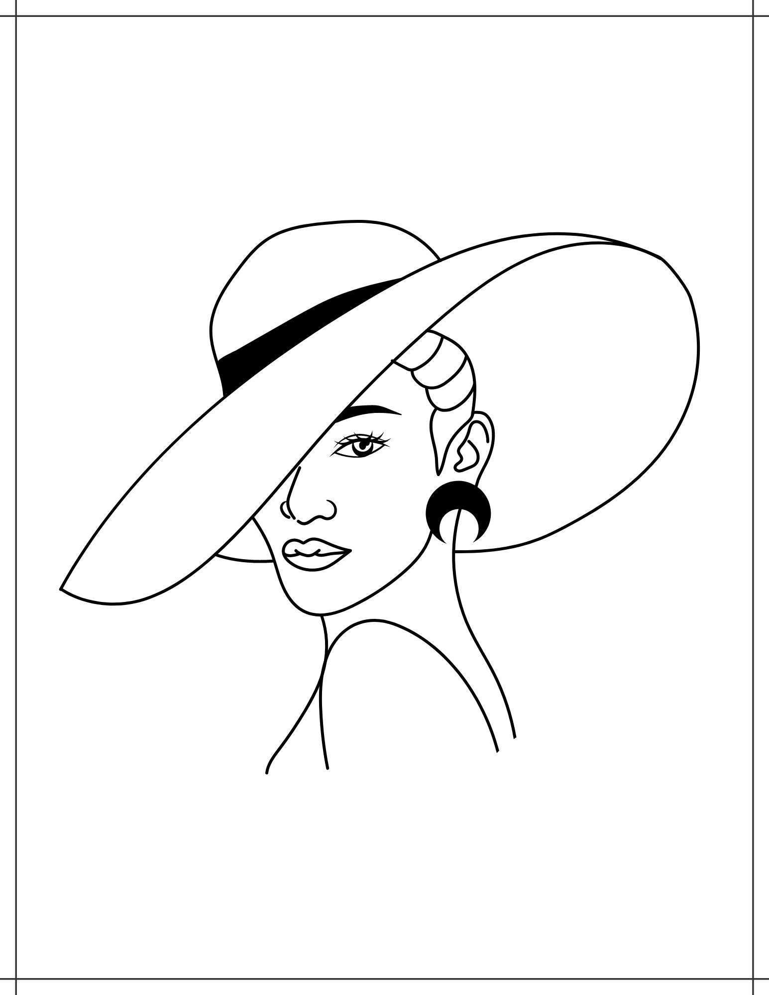 Hats and Wraps: 25 Coloring Pages PLUS, Sunday Hats, Head Wraps, Hats ...