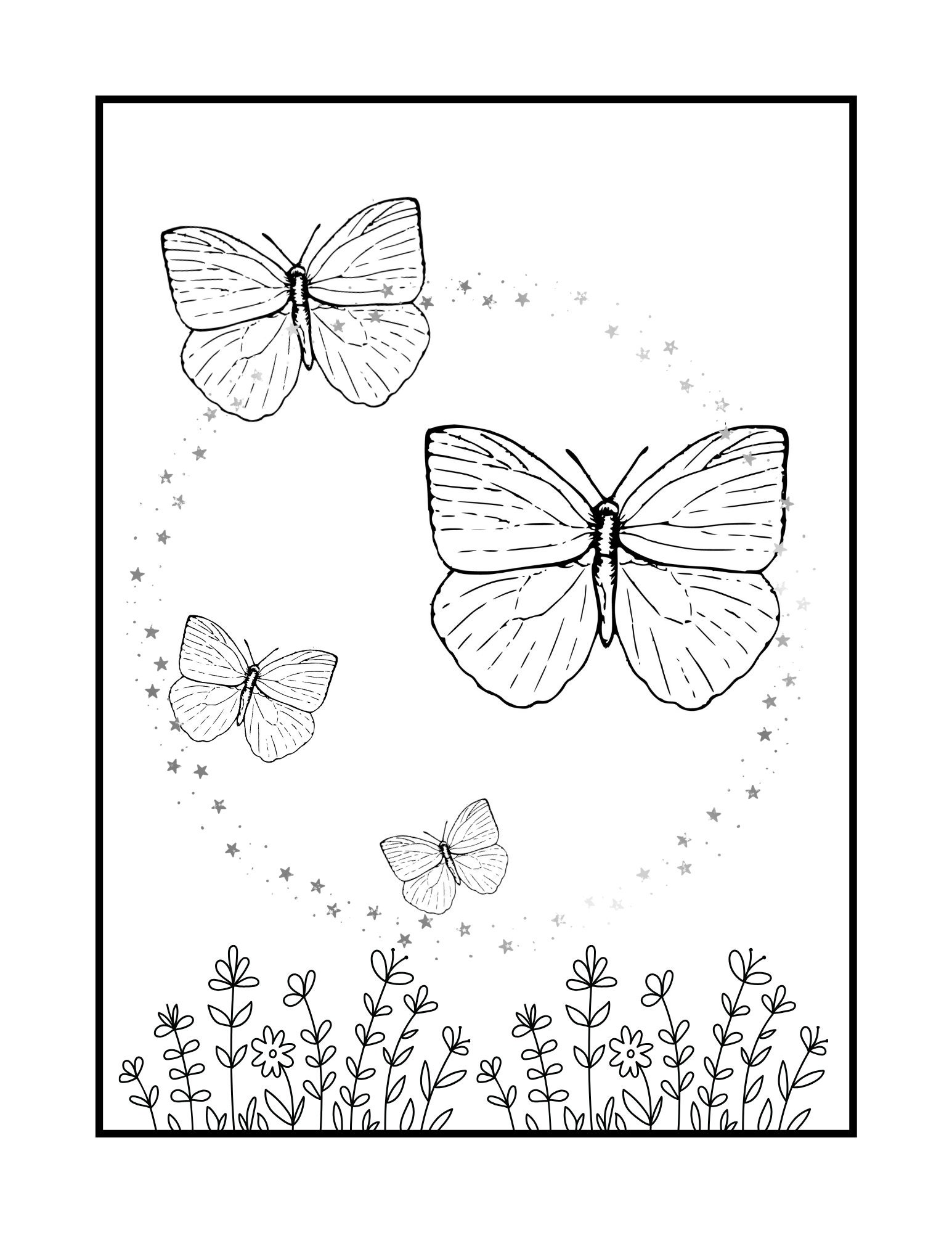 Beautiful Butterflies, 15 Coloring Pages Plus/butterflies/butterflies ...