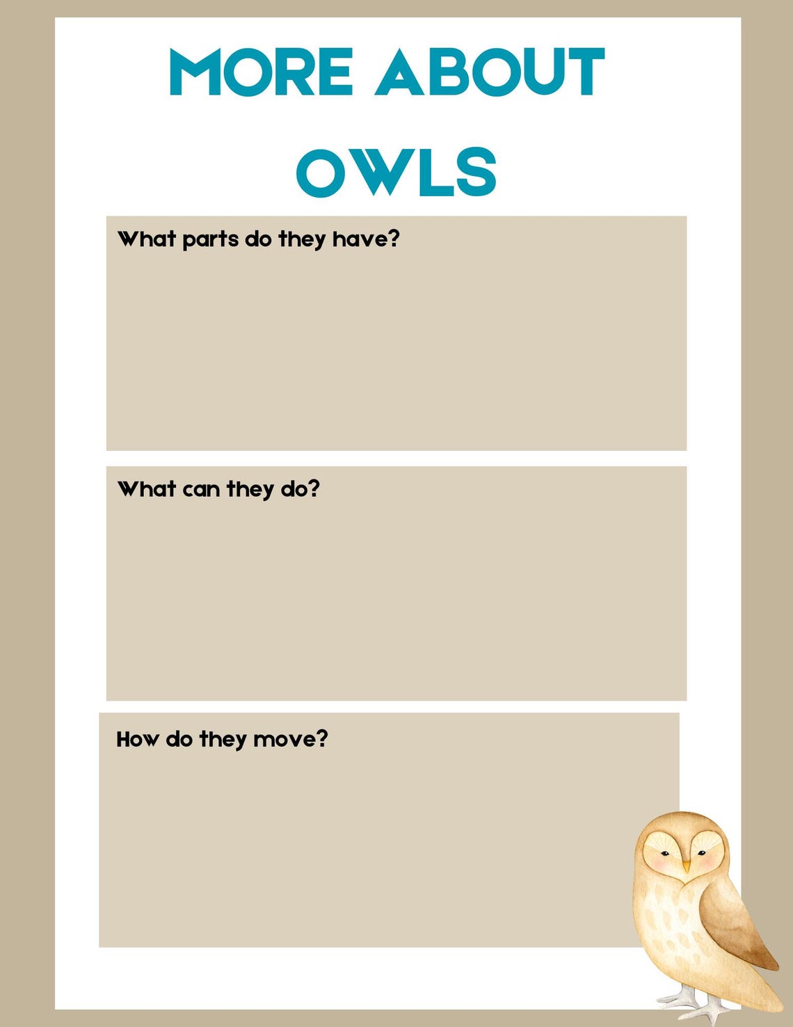 The Wonderful World of Research: Owl Edition, All About Owls, Owl ...