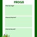 The Wonderful World of Research: Frog Edition, All About Frogs. Forest ...