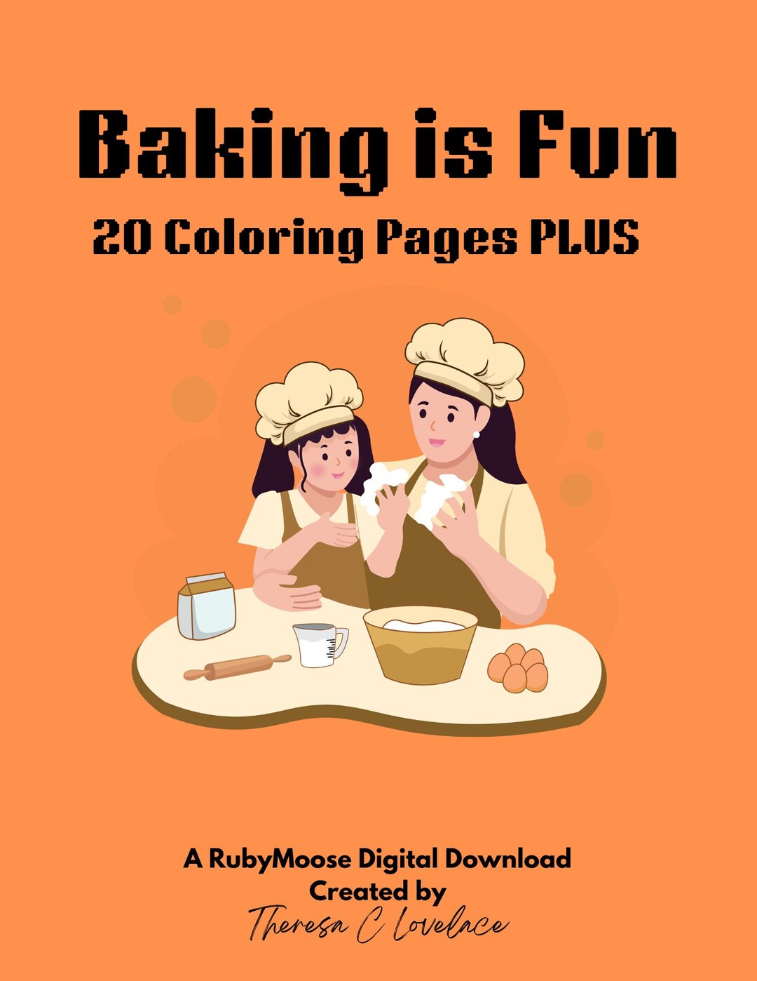 Baking is Fun: 20 Coloring Pages Plus, Sweet Treats Baking-themed ...