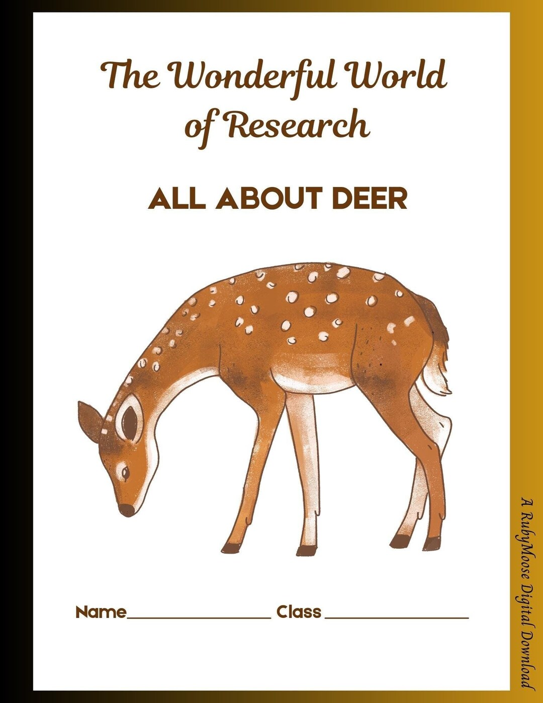 The Wonderful World of Research: Deer Edition, All About Deer - Etsy