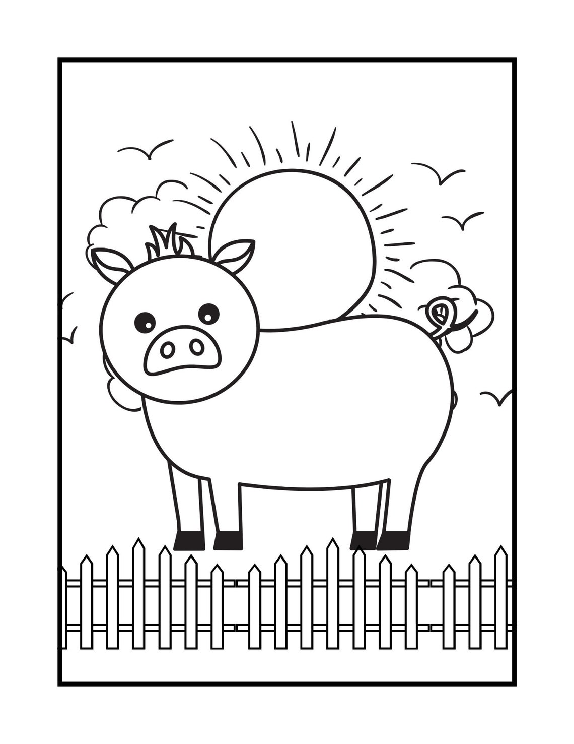 A Visit to the Farm, 15 Coloring Pages Plus/farm Animals/farm Animals ...