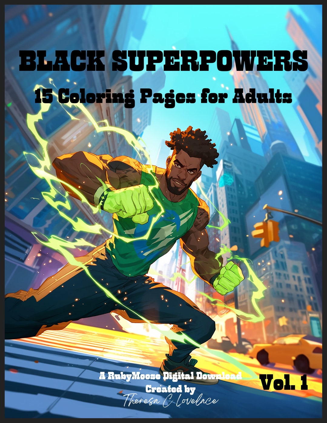 Black Superpowers, 15 Coloring Pages for Adults - Etsy