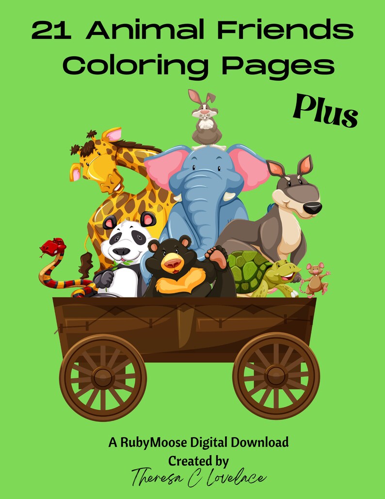 Cute Animal Friends Coloring Pages/printable Pages/farm and Sea Animals ...