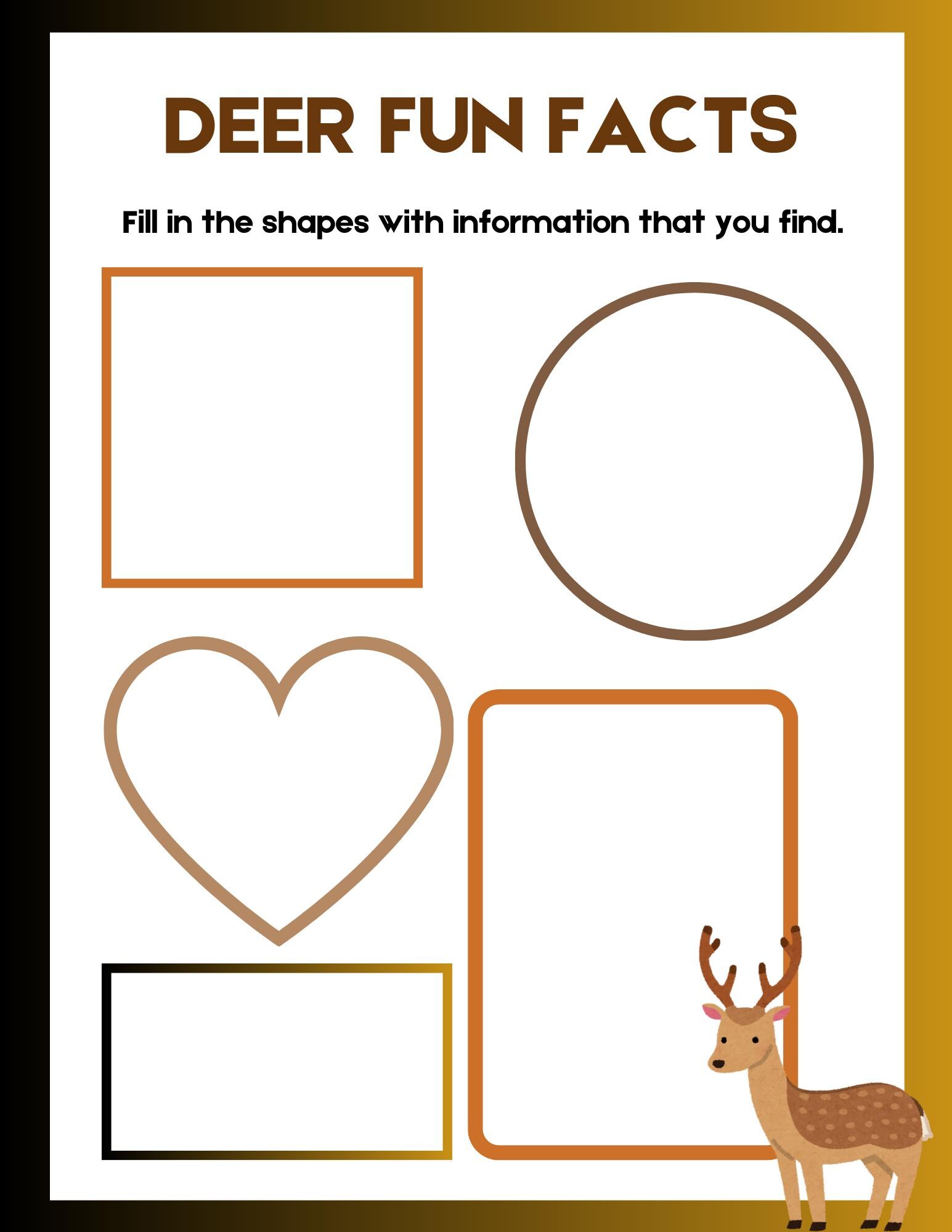 The Wonderful World of Research: Deer Edition, All About Deer - Etsy
