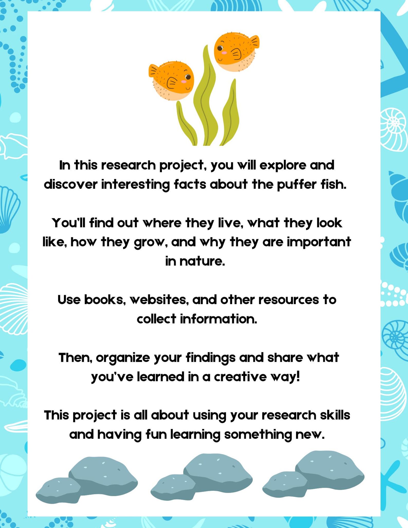 The Wonderful World of Research: Pufferfish Edition, All About ...