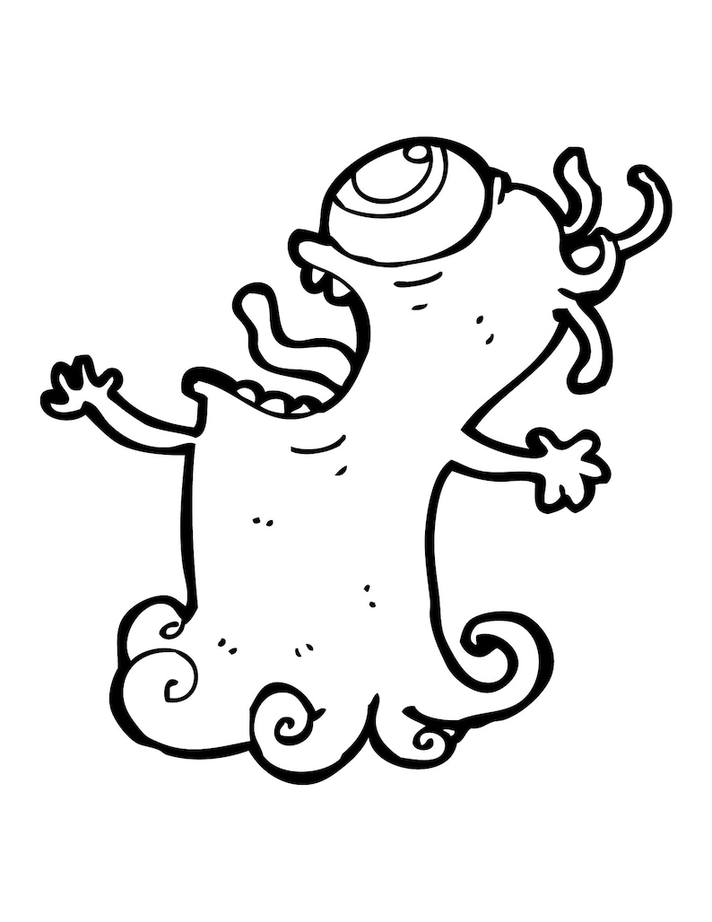 My Favorite Monsters, 15 Coloring Pages Plus/funny Monsters/kooky ...