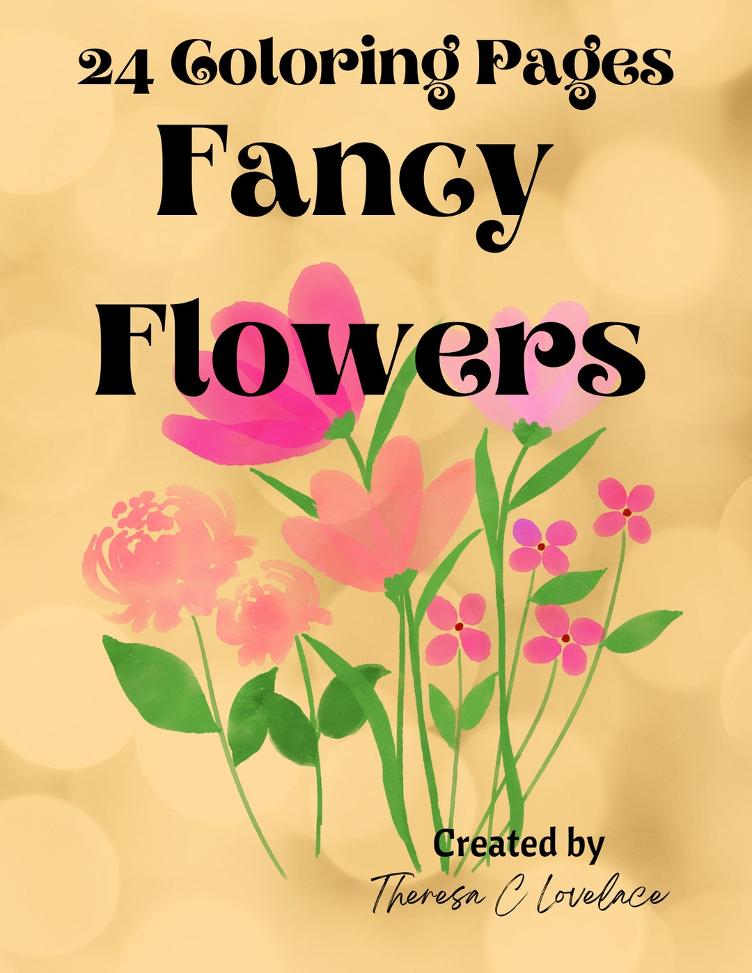 Fancy Flowers 24 Coloring Pages Plus/flowers to Color/beautiful Flowers ...