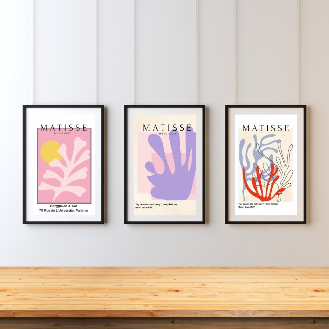 Matisse Print Set, Henri Matisse Set, Matisse Set of 3, Setof 3 ...