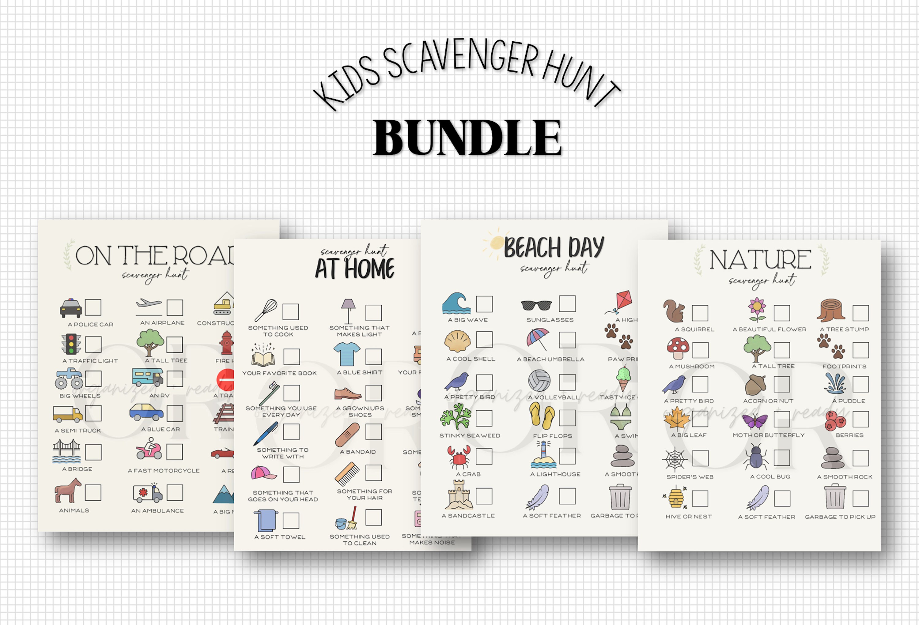 Kids Scavenger Hunt Bundle - Etsy
